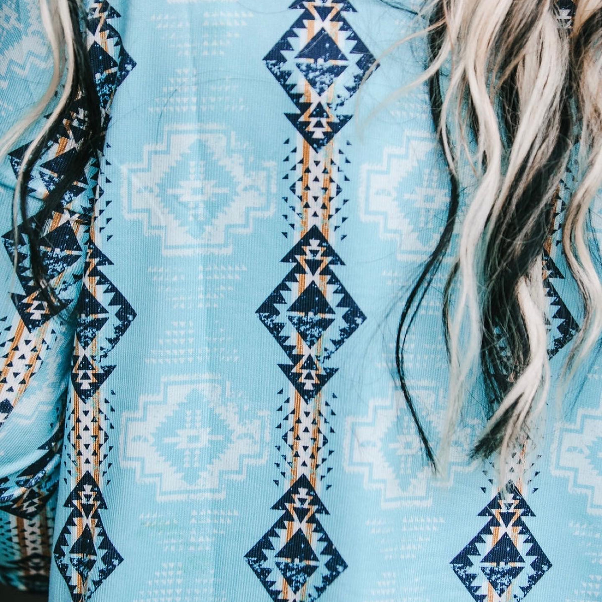 Cruel Girl Blue Aztec Top – KickingCowgirlDesigns